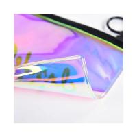China Toiletry Transparent Plastic Holographic Bag Travel For Eye Cream Perfume Cosmetic for sale