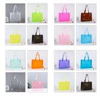 China Pink Orange Clear PVC Tote Bag Yellow Clear Mini Tote for sale