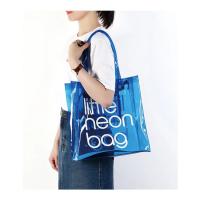China Yellow Clear PVC Tote Bag Transparent Clear Plastic Totes With Handles for sale