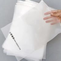 China Custom Logo  Frosted Matte Pvc zipper Bags Clear Pouch Cosmetic Clothing Packaging for sale