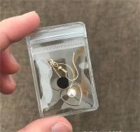 China Gift Clear PVC Packaging Bag For Business With Zipper Self Sealing Zip Lock Ring Earrings for sale