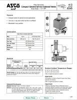 China Compact General Service 2 Position 4 Way Solenoid Valve ASCO 345 Female NPT for sale