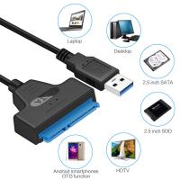 China 35cm Sata 3.0 Cables , Sata 3 To Usb 3.0 Cable For 2.5 Inch Hdd for sale