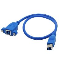China Usb 3.0 Square Printer Extension cable With Ear Screw Hole can be fixed for sale