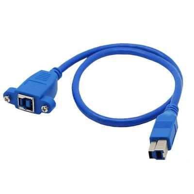 China Usb 3.0 Square Printer Extension cable With Ear Screw Hole can be fixed for sale