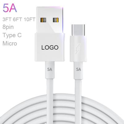 China USB 3.0 Charging Cable For 8PIN Micro Type C White 1M for sale