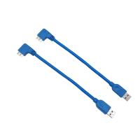 China 20cm Usb 3.0 A Male To Micro B Cable 90 Degrees Right Angle USB Cable for sale