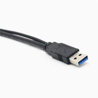China USB 3.0 Charging Cable Tinned Copper Conductor 0.3m One Male To Two Female for sale