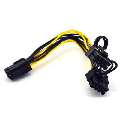 China Dual 8Pin Adapter 30cm Power Supply Extension Cable For Computer Graphics Card for sale