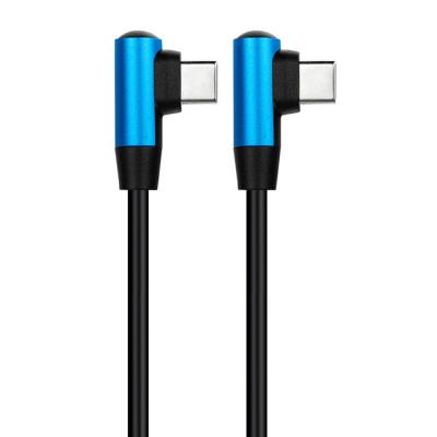 China 0.5m Double Elbow 90 Degree Usb C To Usb C Data Transfer Cable Aluminum Shell for sale