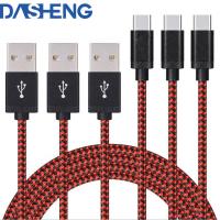 China Nylon Braided 2A Fast Charging Cable Data Transfer Micro USB Type C for sale