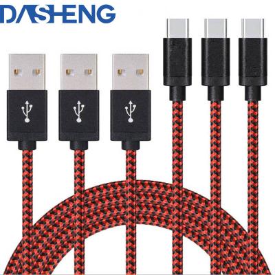 China Nylon Braided 2A Fast Charging Cable Data Transfer Micro USB Type C for sale