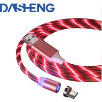China Magnetic LED 1m USB 2.0 Charging Cable For Micro Type C Lightning for sale
