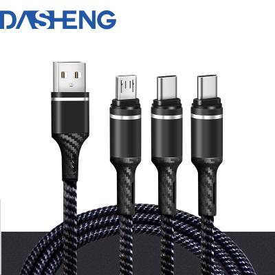 China Cotton Braided USB 2.0 Charging Cable Type C 3.5A Fast Charging Cables for sale