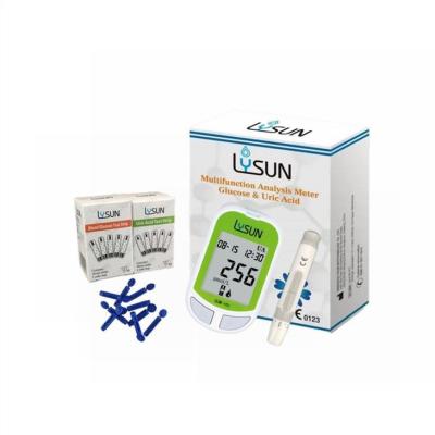 China Cheap Convenient 2in1 Blood Glucose & Uric Acid Meter Tiny Specimen Health Care for sale