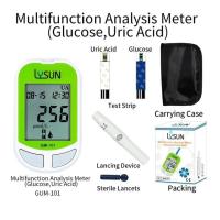 China Cheap Convenient 2in1 Blood Glucose & Uric Acid Meter Tiny Specimen Health Care for sale