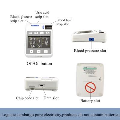 China Lysun GULP-101 Multi-Function Analyzer Meter Glucose Cholesterol And Uric Acid Meter for sale