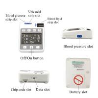 China High Precision Blood Glucose Cholesterol Uric Acid Meter Checking Device GULP-101 for sale