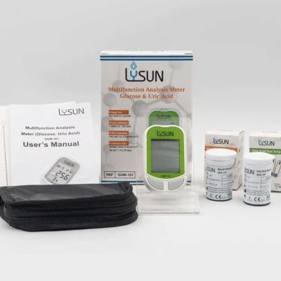 China Intelligent Recognition Lysun GUM-101 Automatically Uric Acid Meter Test Kit for sale