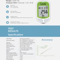 China Compact And Lightweight Lysun GUM-101 Portable Uric Acid Test Meter for sale
