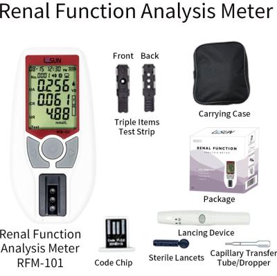 China 500 Records Gout Test Kit Uric Acid Tester With Lysun RFM-101 Reflectance Photometer for sale