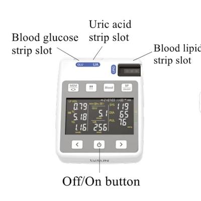 China Lysun GULP-101 Cholesterol Glucose Blood Uric Acid Monitoring System Test for sale