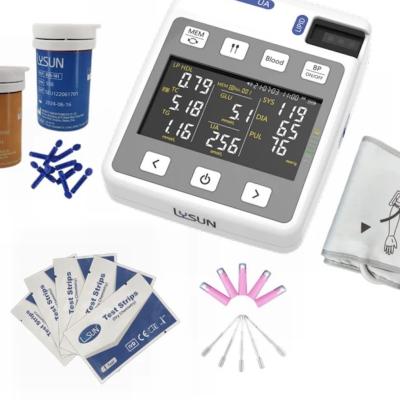 China Portable Lysun GULP-101 3 In 1 Monitor Cholesterol Glucose Uric Acid Meter for sale