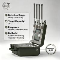 China Full Band 16H Long Standby 360 Sound-Light Alarm Portable Carry Case Water Resistant 3-M Accuracy Drone Detector Single for sale