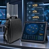China Portable Backpack RF Spectrum Sensor 3km Long Range Multi Band Perimeter Security Low Altitude Drone Detection System for sale