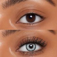 China ODM 2 Tone Natural Looking Ocean Sky Gray Contact Lens Private Label 14.0mm for sale