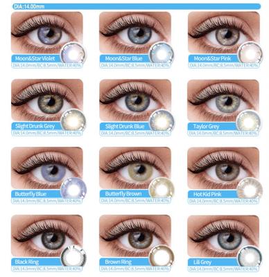 China Colored Prescription Contact Lens Fresh lady Blue Grey Color Contact Lenses for sale