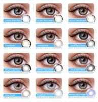 China Colored Prescription Contact Lens Fresh lady Blue Grey Color Contact Lenses for sale