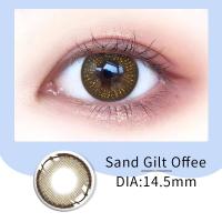 China Natural Color Contact Lenses Gold Coffee / Grey / Brown / Pink For Fair Skin Color for sale