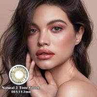 China Color Lenses Mystic Green Dailies Contacts Yearly Wearing Pale Green Contact Lenses for sale