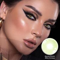 China Eyes Cosmetic Green Contact Lens HEMA NVP Material Yearly for sale