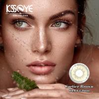 China HEMA Natural Brown Contacts Lens 14.5mm Dia Yearly Disposable Non Prescription for sale