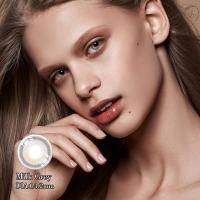 China Yearly Sweety Natural Prescription Grey Colored Contacts Lens For Dark Skin  for sale