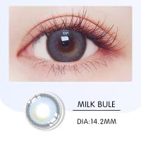 China Natural Colored Pearl Gray Color Lens Dark Brown Eye Contacts 14.00mm for sale
