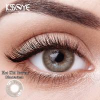 China Yearly Sweety Natural Prescription Grey Colored Contacts Lens For Dark Skin  for sale