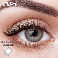 China Yearly Sweety Natural Prescription Grey Colored Contacts Lens For Dark Skin  for sale