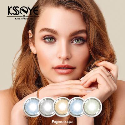 China Yearly Sweety Natural Prescription Grey Colored Contacts Lens For Dark Skin  for sale