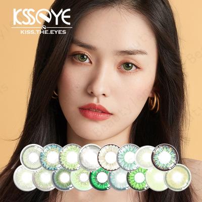 China Eyes Cosmetic Green Contact Lens HEMA NVP Material Yearly for sale