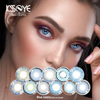 China Eyes Natural Color Lens 2pcs Blue Beauty Contact Lenses Yearly For Cosmetic for sale