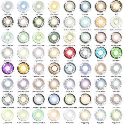 China Natural Colored Eye Contact Lenses 2pcs Yearly 40% Water Contact For Beauty Cosplay for sale