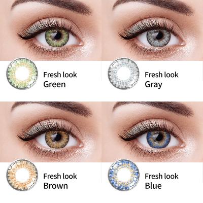 China Eye Cosmetic Natural Color Contact Lens 2pcs Yearly Color For Eyes Beauty for sale