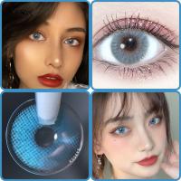 China KSSEYE Mulberry Blue Colored Contacts Lenses 14.0mm Rinnegan Yearly Natural for sale