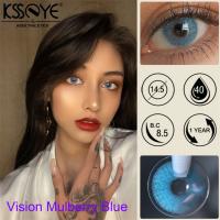 China KSSEYE Mulberry Blue Colored Contacts Lenses 14.0mm Rinnegan Yearly Natural for sale