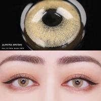 China Aurora Brown Colour Contact Lenses Soft Yearly Natural Eye Contact Len for sale