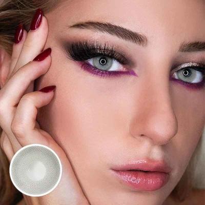 China Gray Colored Contact Lenses Yearly Private Label Eye Color Lens for sale