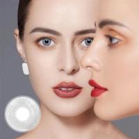 China Gray Colored Contact Lenses Yearly Private Label Eye Color Lens for sale